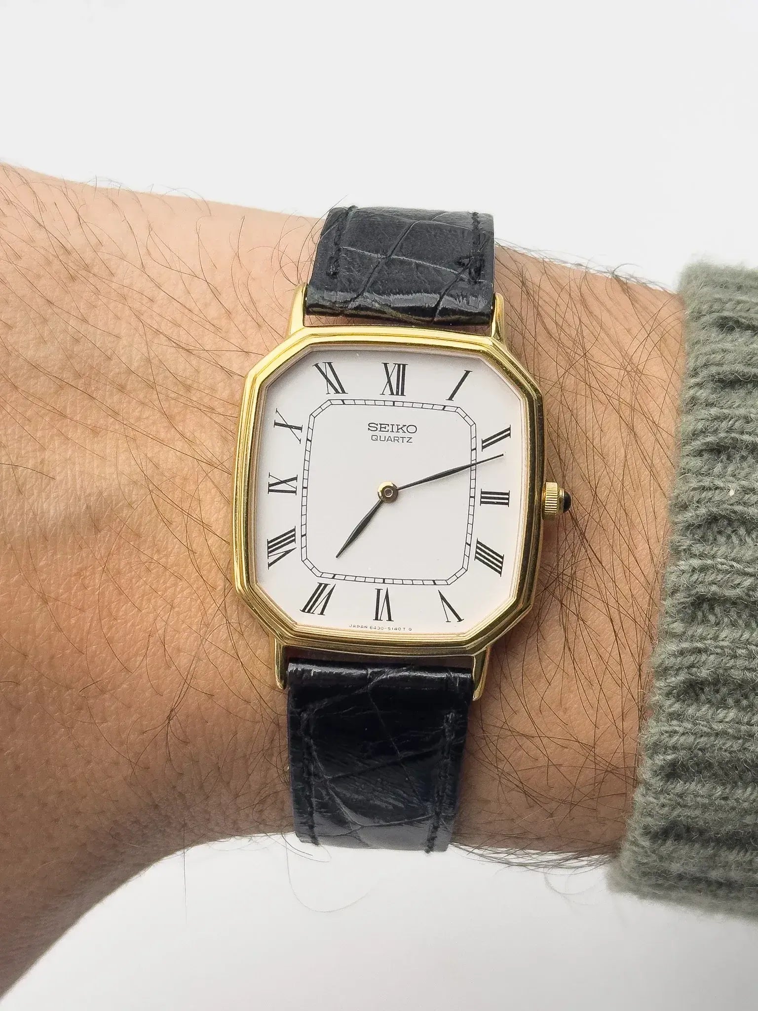 Seiko - Dress Watch Octagonal Roman White Dial - FULL SET - 1981